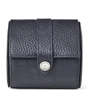 ASPINAL OF LONDON Leather Watch Roll - Navy