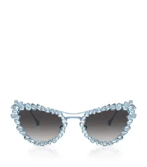 SWAROVSKI Embellished Sk7011 Sunglasses - Blue