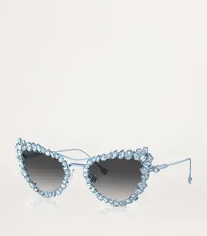 SWAROVSKI Embellished Sk7011 Sunglasses - Blue