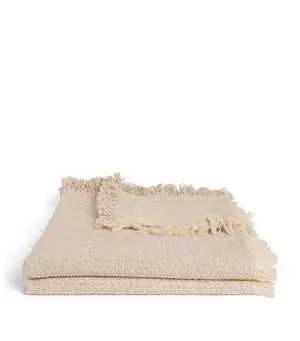 PETER REED Textured Fringe Torcello Throw - Neutral