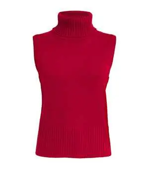 Veronica Beard Cashmere Mazzy Sweater Vest Red