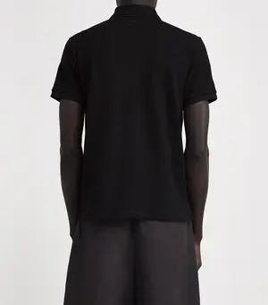 AMI Paris Organic Cotton De Coeur Polo Shirt - Black