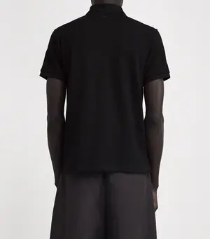 AMI Paris Organic Cotton De Coeur Polo Shirt - Black