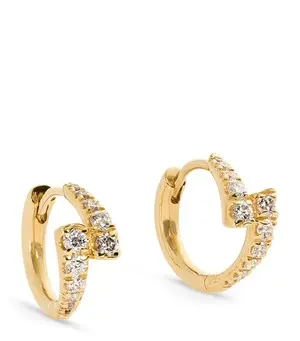 Melissa Kaye Lola Huggie Hoop Earrings - Gold