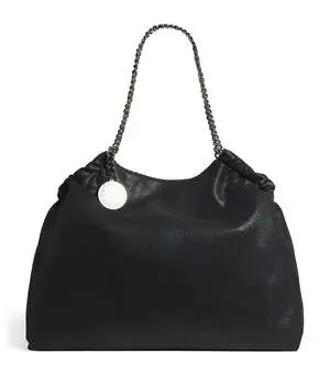 Stella McCartney Shaggy Deer Falabella Tote Bag Black
