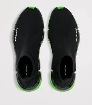 Balenciaga Clear Sole Speed 2.0 Sneakers - Black