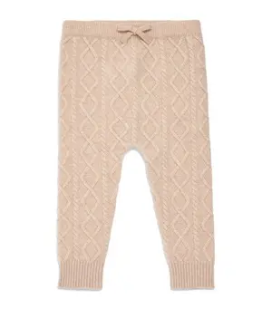 Harrods Cashmere Cable-knit Trousers