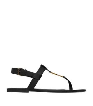 Saint Laurent Leather Cassandra Sandals