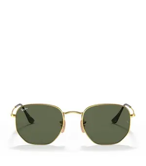 Ray-ban Hexagonal Sunglasses - Gold