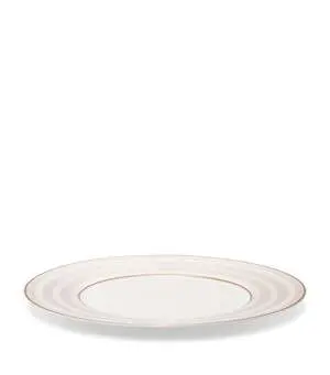 THE MARTHA, BY BACCARAT Set Of 2 Arcadia Gold Dinner Plates - Clear