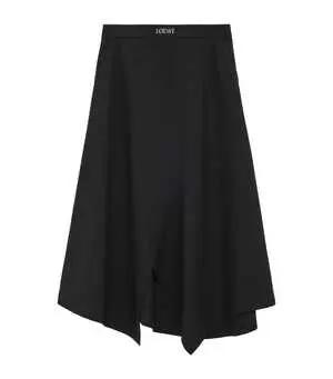 Loewe Wool-blend Asymmetric Skirt