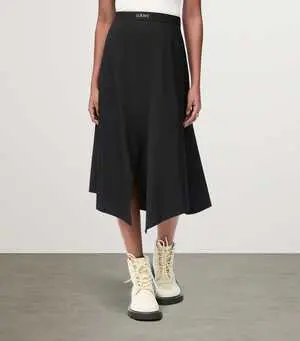 Loewe Wool-blend Asymmetric Skirt