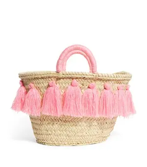 BONITA Medium Tassel Basket Bag