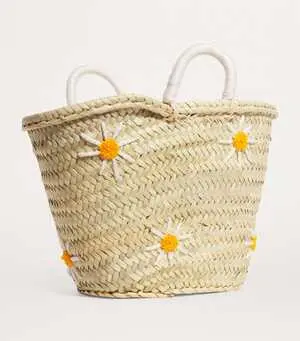 BONITA Medium Daisy Basket Bag