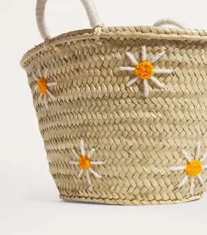 BONITA Medium Daisy Basket Bag