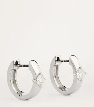 ANITA KO Gold And Diamond Huggie Earrings