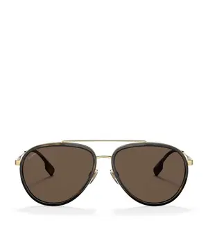 Burberry Oliver Aviator Sunglasses - Gold