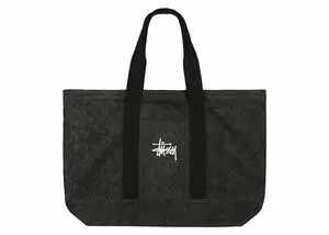 StÜssy Canvas Extra Large Tote Bag - Washed Black