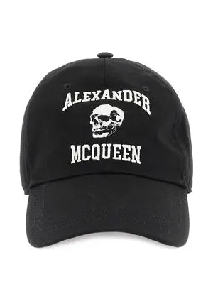 Alexander McQueen Embroidered Cap - Black