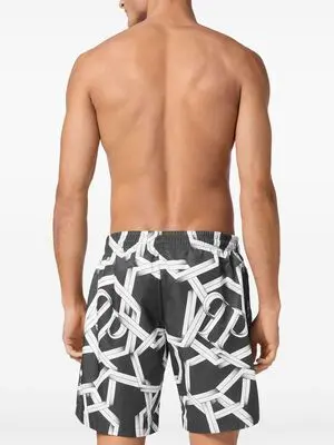 Philipp Plein Printed Swim Shorts - Black
