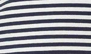 EDIKTED Jocelyn Stripe Cotton Crop Top - Navy