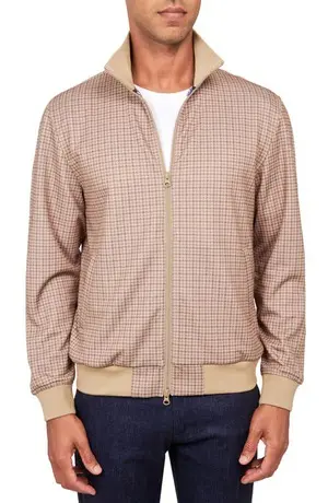 CON.STRUCT Houndstooth Track Jacket - Khaki