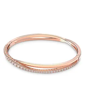 SWAROVSKI Twist Pave Bangle - Rose Gold