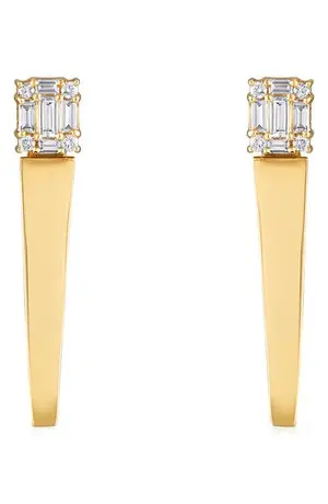 MINDI MOND Clarity Diamond Icicle Drop Earrings - 18k Yellow Gold