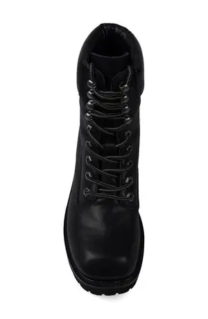 CANDIE'S Denneley Lug Sole Bootie - Black Nubuck