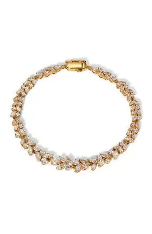 Nadri Cubic Zirconia Clustered Bracelet - Gold