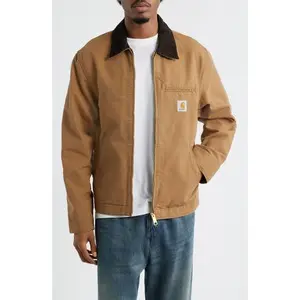 Carhartt Work In Progress Detroit Cotton Canvas Chore Jacket - Hamilton Brown Tobacco Rinsed