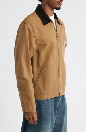 Carhartt Work In Progress Detroit Cotton Canvas Chore Jacket - Hamilton Brown Tobacco Rinsed