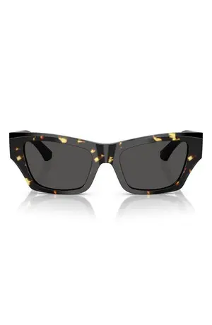 Burberry 52mm Cat-eye Sunglasses - Havana/ Mustard