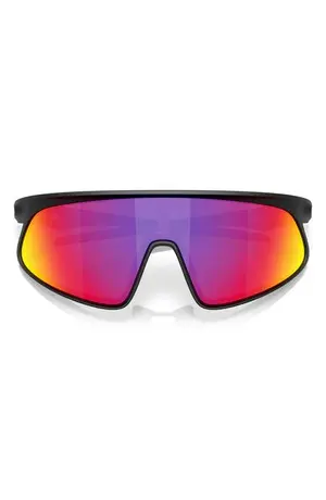 Oakley 149mm Prizm Polarized Shield Sunglasses - Black Grey
