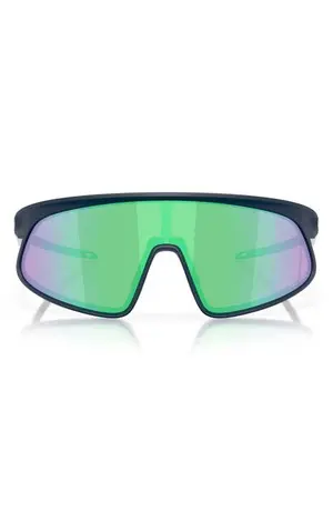 Oakley Oakley 149mm Prizm Polarized Shield Sunglasses Matte Abyss/prizm Road Jade