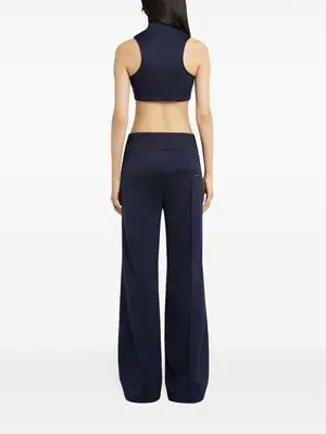 COURREGES Scuba-jersey Crop Top - Blue