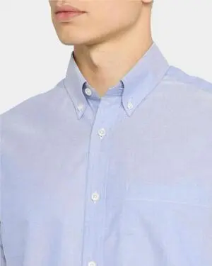 Dunhill Apos;s Cotton Oxford Button-collar Sport Shirt - Blue