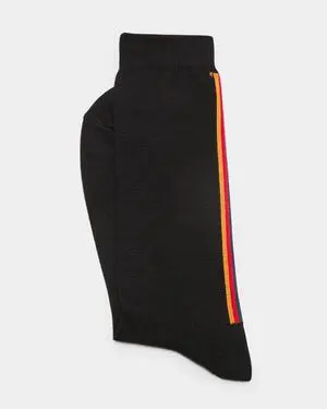 Paul Smith Artist Stripe Crew Socks - Black
