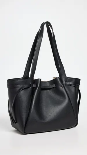 Tory Burch Pebbled Leather Tote - Black
