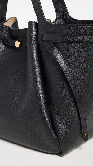 Tory Burch Pebbled Leather Tote - Black