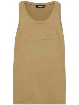 Dsquared2 Embossed-logo Tank Top - Neutrals