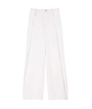 Sandro Topstitched Wide-leg Jeans