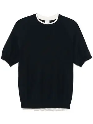 Eleventy Honeycomb-knit T-shirt - Blue