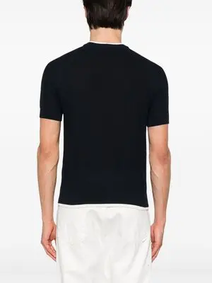 Eleventy Honeycomb-knit T-shirt - Blue