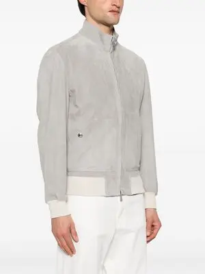 Eleventy Suede Jacket - Grey