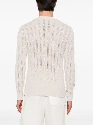 Eleventy Open-knit Sweater - Neutrals