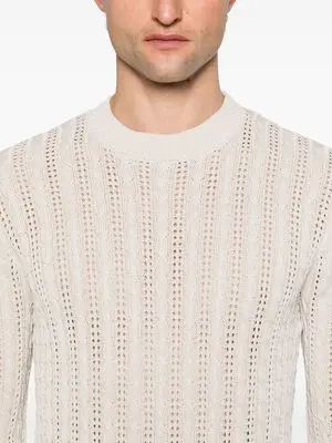 Eleventy Open-knit Sweater - Neutrals