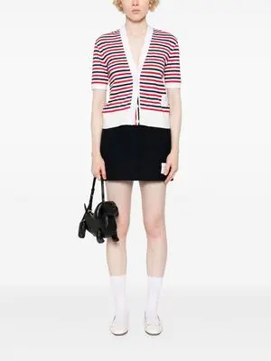 Thom Browne Striped Linen Cardigan