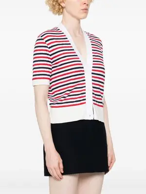 Thom Browne Striped Linen Cardigan