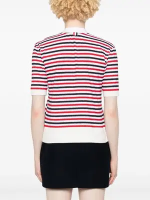 Thom Browne Striped Linen Cardigan